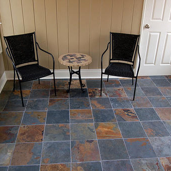 Rustic Grey Slate Tile Floors